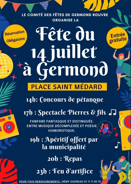 Fête du 14 juillet à Germond-Rouvre: Sortir Niort Agglo