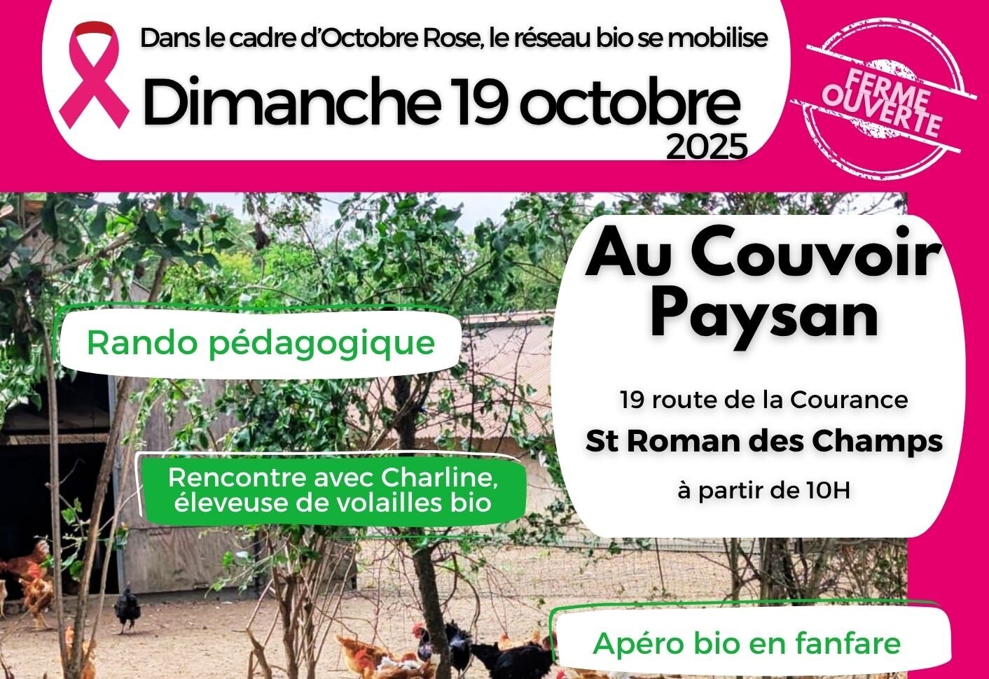 Ferme ouverte au Couvoir Paysan : une journée bio et solidaire